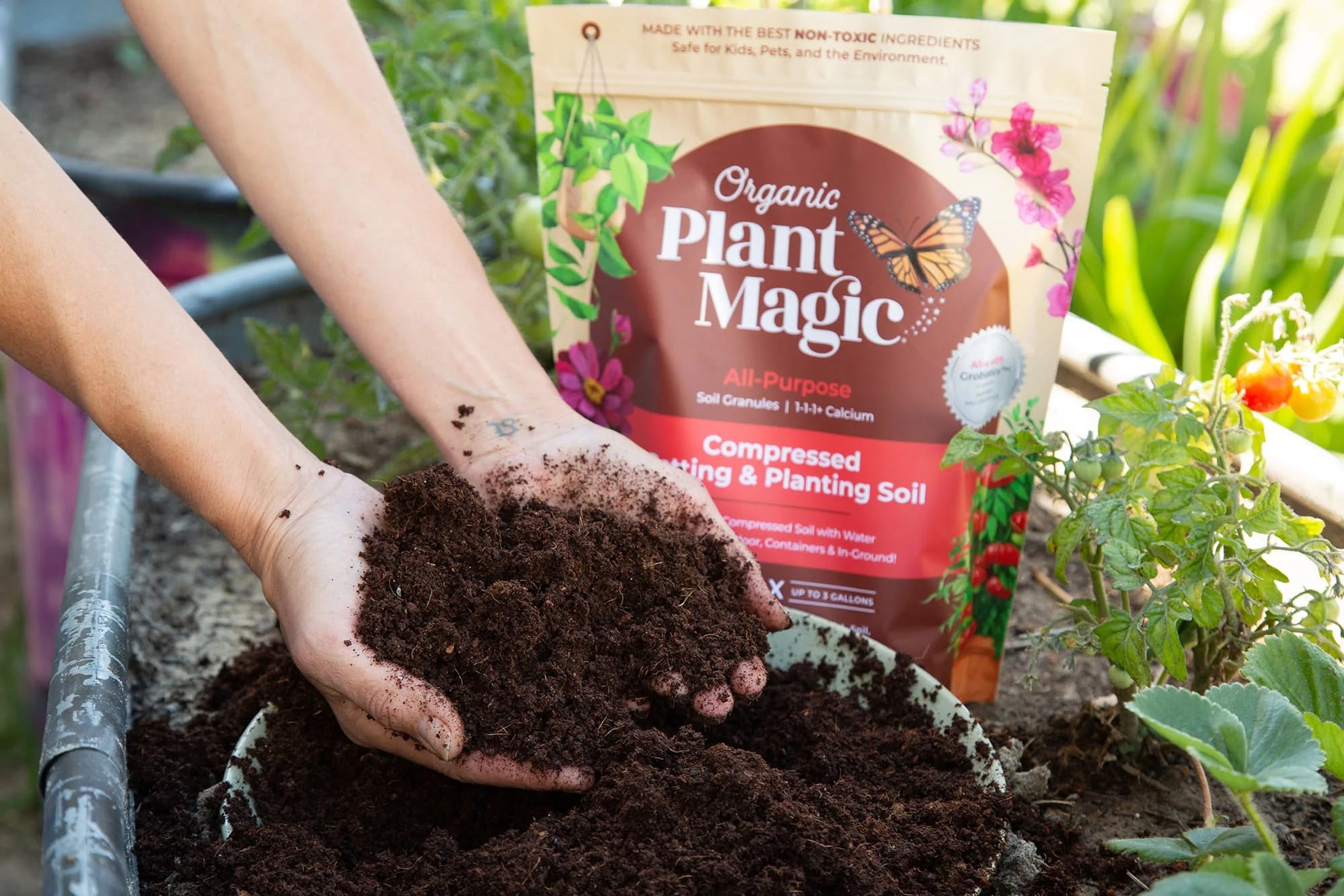 Compressed Potting & Planting Soil – Organic Plant Magic